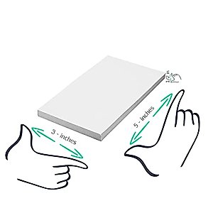 KitchenDine: Memo Pads - Note Pads - Scratch Pads - Writing pads - Server Notepads - 10 Pads with 100 sheets in Each Pad.(3 x 5 inches), White
