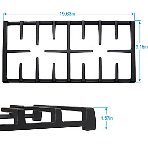 Siwdoy WB31X27150 Range Surface Burner Grate, Center Grate Compatible With GE Stove Replaces WB31X24737, Cast Iron Rack Matte Black Finish