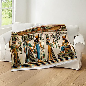 CafePress Ancient Egyptian Wall Tapestry Throw Blanket Super Soft Fleece Plush Throw Blanket, 60"x50"