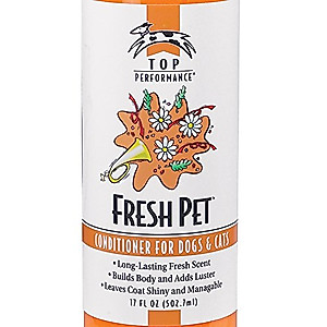 Top Performance Fresh Pet Conditioner to Reduce Mats and Tangles, 17 Oz. Size – Conditioning Formula Gives Coats Sheen