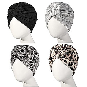 Stretch Turban Hats for Women - Hair Wraps for Women Women Turbans Hair Scarf Turban Head Wrap Pre Twist Ultra Soft Extra Elastic and Breathable