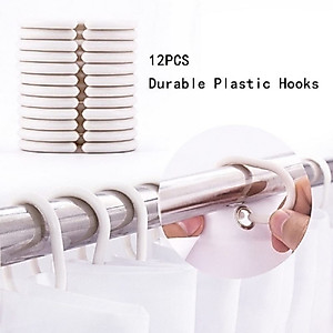 Tropical Flamingo Shower Curtain Romantic Couple Birds Bath Bathtub Bathroom Misty Jungle Decor Sets with 12 Hooks Waterproof Durable Polyester Fabric Washable 72" L x 72" W Purple Grey Blue White