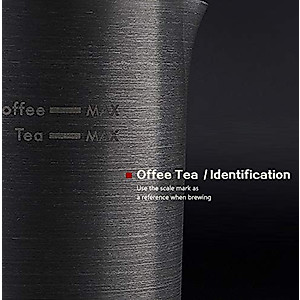 Alocs French Press Coffee Maker, Hard Alumina Coffee Press with 2 Coffee Cups, Lightweight and Portable French Press for Home, Office, Travel, Self-Drive, Camping, 20 oz