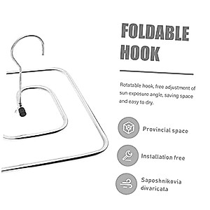 Uonlytech 2pcs Swivel Hanger Spiral Bed Sheet Rack Laundry Hanger Duvet Drying Rack Metal Hangers Heavy Duty Hanging Racks for Clothes Heavy Duty Stainless Steel Hangers Quilt Square Hanger