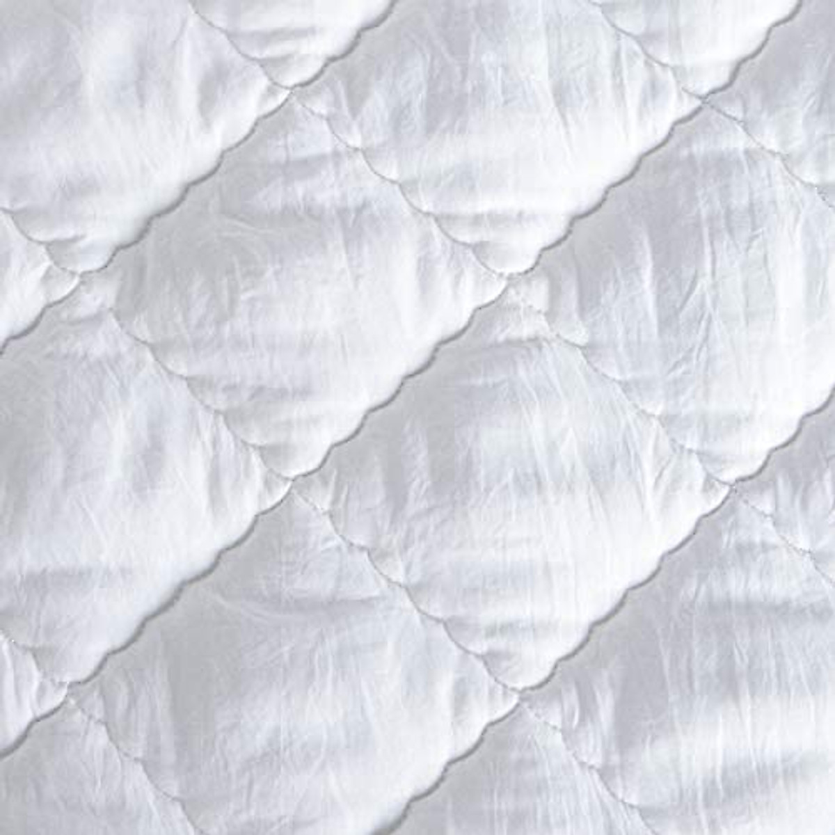 BEDSUM 100% Brushed Microfiber Down Alternative Toddler Comforter, Ultra Soft Lightweight and Warm Breathable Crib Quilted Blanket for Nursery Stroller Bed, 39x47 Inches, White