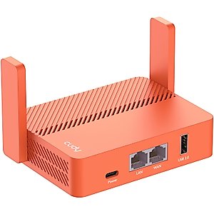 Cudy AC1200 Pocket-Sized Wi-Fi Travel Router, Extender/Repeater for Hotel&Public Network, WISP, VPN Client and Server, USB,TR1200