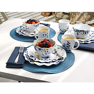 Fitz and Floyd Floral Splash 16-Piece Dinnerware Set, Assorted
