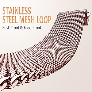 Zedoli Compatible with Apple Watch Band 38mm 40mm 41mm 42mm 44mm 45mm 49mm iWatch Bands SE Ultra Series 8 7 6 5 4 3 2 1 for Women Men, Stainless Steel Magnetic Mesh Loop Metal Strap, Rose Pink Gold