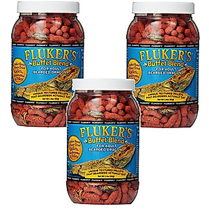 Fluker'S Buffet Blend Adult Bearded Dragon Formula, 2.9 Ounce (3 Pack)