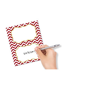 Table Place Card, Christmas Themed Tent Style Cards, Pack of 25 Half-Fold Reception Place Card, Perfect for Christmas Party, Wedding, Bridal & Baby Shower, Birthday, Banquet and Special Events B06