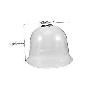 Yardwe 1 Set breathable Protective agent Nursery cover protective cover moisture cover dome plant nursery plastic bottle mini tree guard bell shaped dome basin plastic tomato