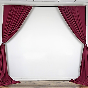 BalsaCircle 10 ft x 10 ft Burgundy Polyester Photography Backdrop Drapes Curtains Panels - Wedding Decorations Home Party Reception Supplies