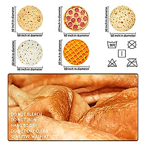 XIAOMUWU Waffles Blanket for Adults and Kids, Funny Food Throw Blanket, Novelty Gifts for Everyone, Soft Throw Blanket for Bed Couch or Travel (60 Inches Waffle)