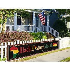 Black History Month Backdrop Banner African American National Holiday Party Photo Backdrop Black History Month Photography Background Wall Hangging Decoration