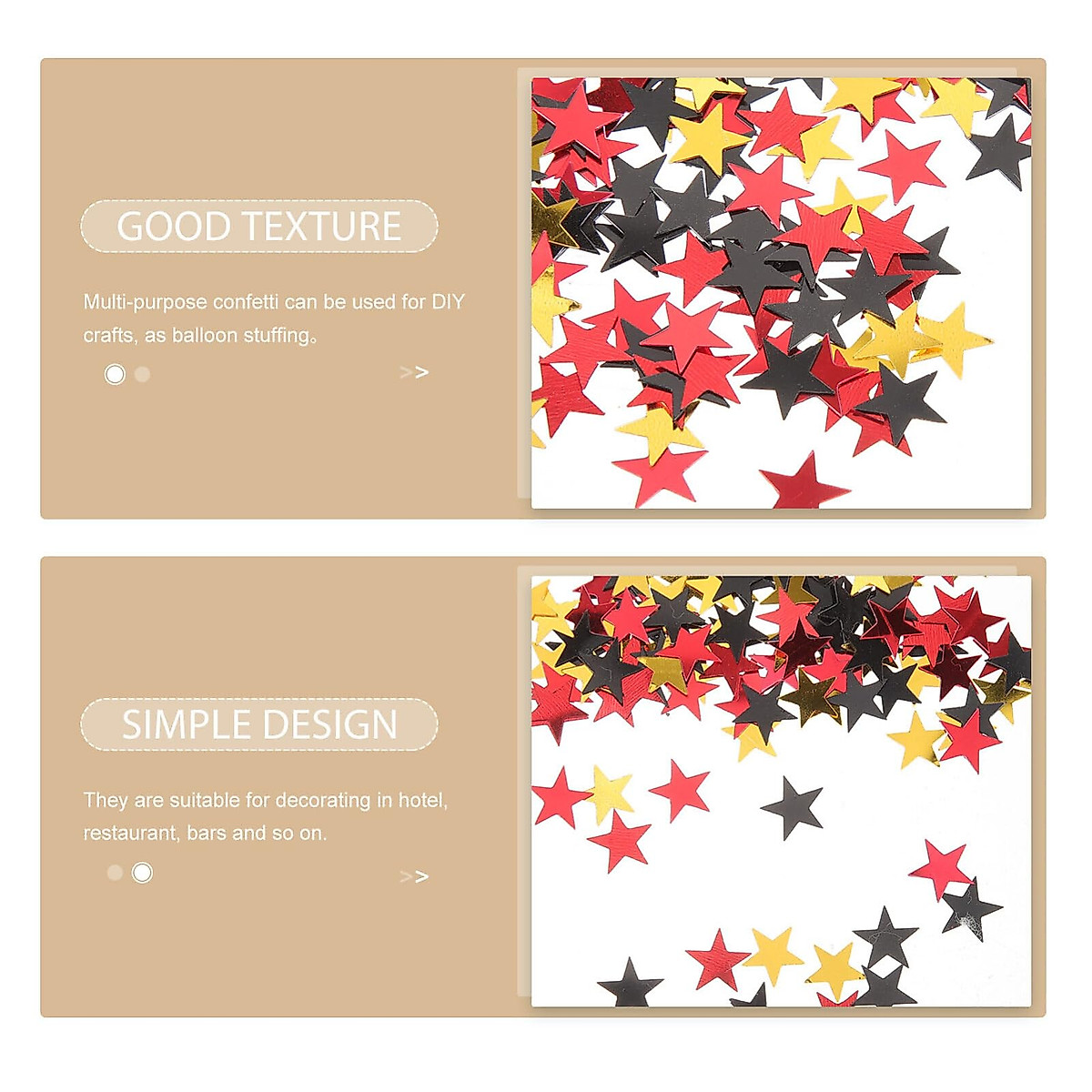 VILLCASE 1 Set Dining Table Decor Party Accessory Confetti Glitter Table Decoration Table Scatters Decoration Glitter Stars Beer Festival Confetti Decor Party Favor Desktop Sequins Paper