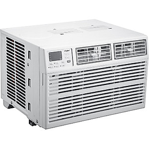 Whirlpool 10,000 BTU Window Air Conditioner and Dehumidifier, 115V, Window AC Unit for Medium Rooms up to 450 Sq. Ft., Apartment, or Bedroom with Remote Control, White