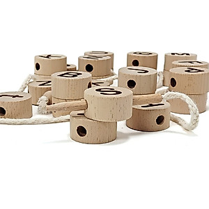 Play I Do Alphabet Lacing Beads for Toddlers - Lacing Toy to Develop Fine Motor Skills and Teach ABC