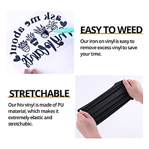 HTV Heat Transfer Vinyl Bundle: 36 Pack 12" x 10" Iron on Vinyl for T-Shirt, 27 Assorted Colors with HTV Accessories Tweezers for Cricut, Silhouette Cameo or Heat Press Machine