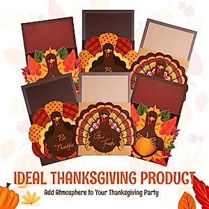 JOYIN 18PCS Thanksgiving Cutlery Holders Set, Thanksgiving Turkey Utensil Décor, Autumn Fall Harvest Party Supplies, ThankYou Cards,Table Decoration, Thanksgiving Party Favors,Thanksgiving Decorations