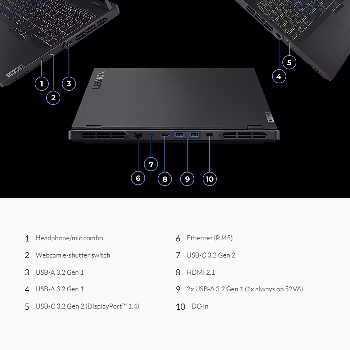 Lenovo Legion Pro 5 Gen 8 Gaming Laptop, 16” WQXGA 165Hz Screen, AMD Ryzen 7 7745HX Processor, NVIDIA GeForce RTX 4070, 32GB DDR5 RAM, 2TB SSD, RGB Backlit KB, Wi-Fi 6, Windows 11 Home, Onyx Grey