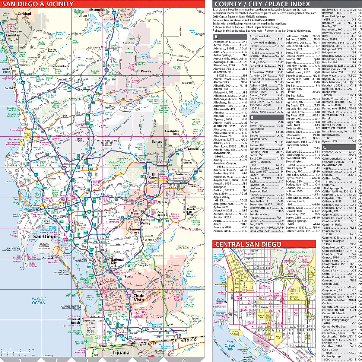 Rand McNally Easy to Read: California State Map