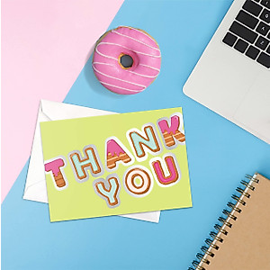 easykart labels 20 Thank You Cards with Envelopes, Premium Gold Foil Print, Blue Floral Thank You Cards for Baby Shower, Wedding, Bridal Shower, Small Business, 4”x 5.5” Folded, Blank Inside