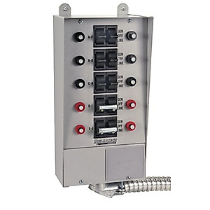 Reliance Controls 31410B Pro/Tran 10-Circuit 30-Amp Indoor Generaor Transfer Switch