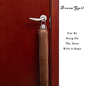 DreamQuil Under Door Snake Draft Stopper Noise Air Door Draft Blocker Heavy Bottom Draft Guard Reduce Light Wind Door Seal Sweep for Outside Patio Exterior or Interior Doors 36 inch (Brown)