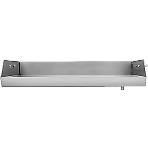 Happybuy Stainless Steel Griddle,32" X 17" Universal Flat Top Rectangular Plate, BBQ Charcoal/Gas Grill with 2 Handles and Grease Groove with Hole，Grills for Camping, Tailgating and Parties