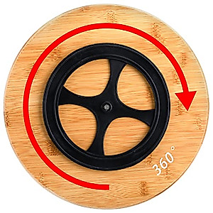 SOUJOY 11'' Lazy Susan Serving Tray, Porcelain Appetizer Divided Serving Dishes, Removable Relish Dishes with Silent Rotating for Chip, Dip, Veggies, Candy and Snack, Cheese, Party, 7 Pieces