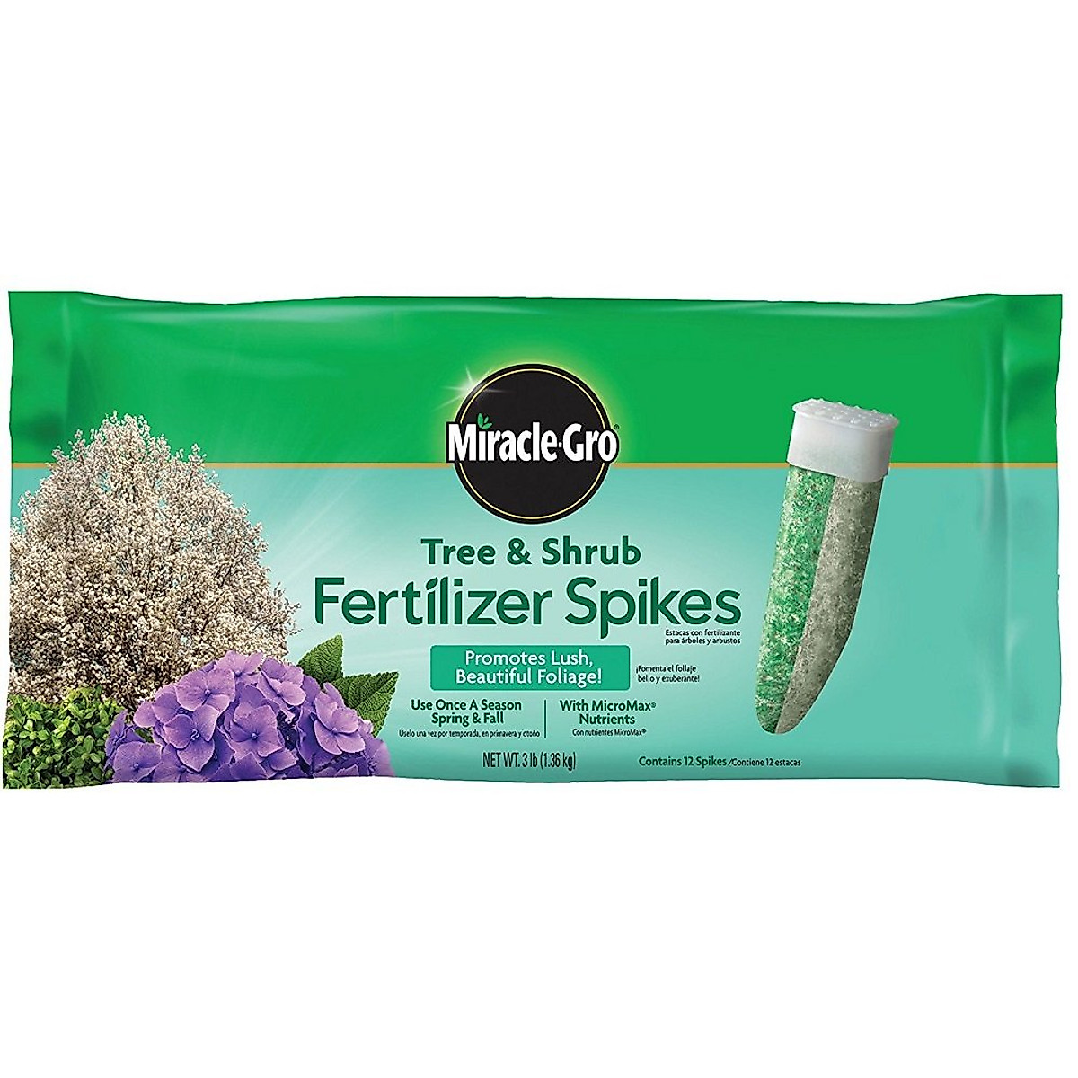 Miracle-Gro Fertilizer Spikes, GedwLL 36 Pack (Trees & Shrubs, Evergreens&Fruit & Citrus)