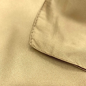 YOUR SMILE Silk feeling Pure Color Scarf Women’s Fashion Pattern Large Square Satin Headscarf Headdress 24''x24'',Gold