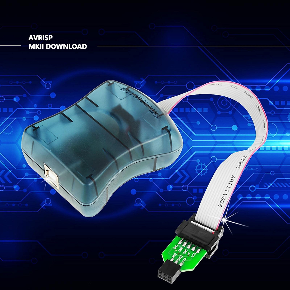 AVR ISP mkII Downloader,Compatible with Original Programmer Supports AVR Studio Support for XP/WIN7/WIN8/WIN10