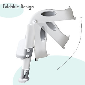 Potty Training Toilet Seat for Kids with Step Stool Ladder, Toddlers Comfortable Toilet Chair with Anti-Slip Pads and Safe Handle, Soft Cushion Toilet Training Seat for Boys Girls (White)