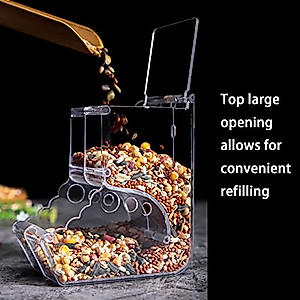 Lucky Interests 2 pcs Hamster Automatic Feeder 400ml, Hamster Food Dispenser with Brackets Small Animals Food Bowl for Dwarf Hamster Guinea Pig Chinchilla Gerbil Bird Hedgehog Ferret with 2 Spoon