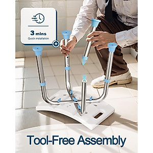 HOMLAND Shower Chair for Inside Shower, FSA/HSA Eligible 400 lbs Adjustable Shower Stool with Suction Feet, Shower Seat for Inside Tub Bathroom Bench Bath Chair for Elderly and Disabled