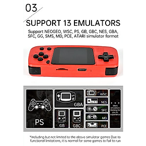 UUPOI New Handheld Game Console, Retro Mini 1.5 inch IPS Screen Open Source Handheld Game Players, Support 13 Emulators, External Expansion Storage, Keychain Mini Console Gifts for Children