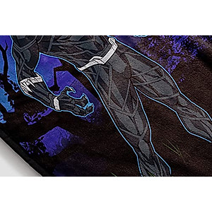 Marvel Black Panther Legend Throw Blanket - Measures 46 x 60 inches, Kids Bedding - Fade Resistant Super Soft Fleece (Official Product)