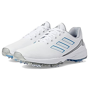 adidas Women's ZG23 Golf Shoes, Footwear White/Blue Fusion Metallic/Silver Metallic, 5.5