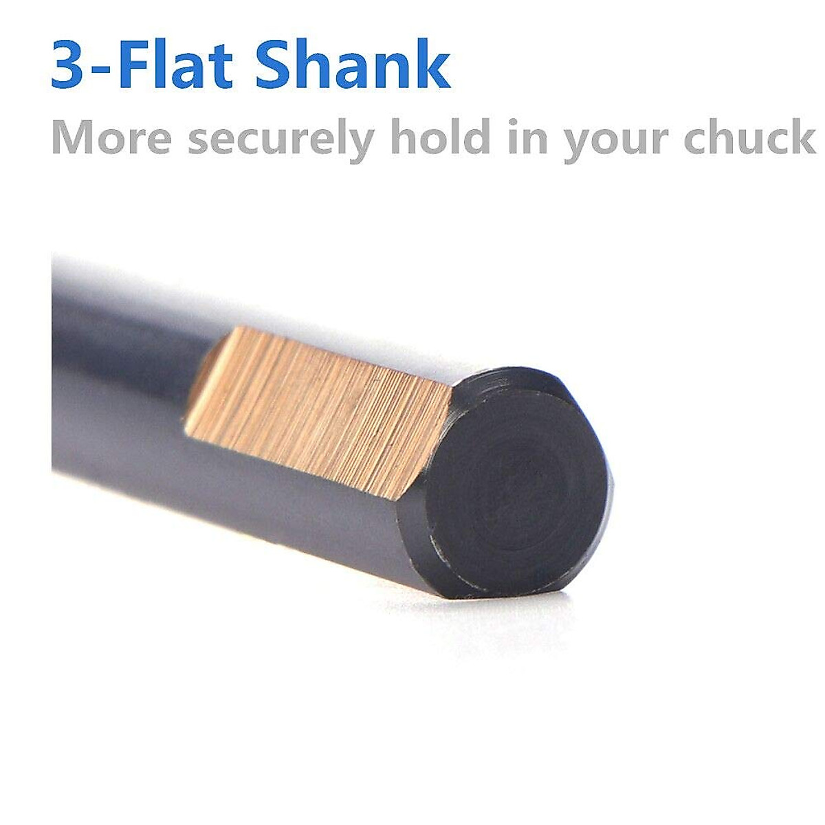 6 PCS,1/2", Black and Gold Twist Drill Bits