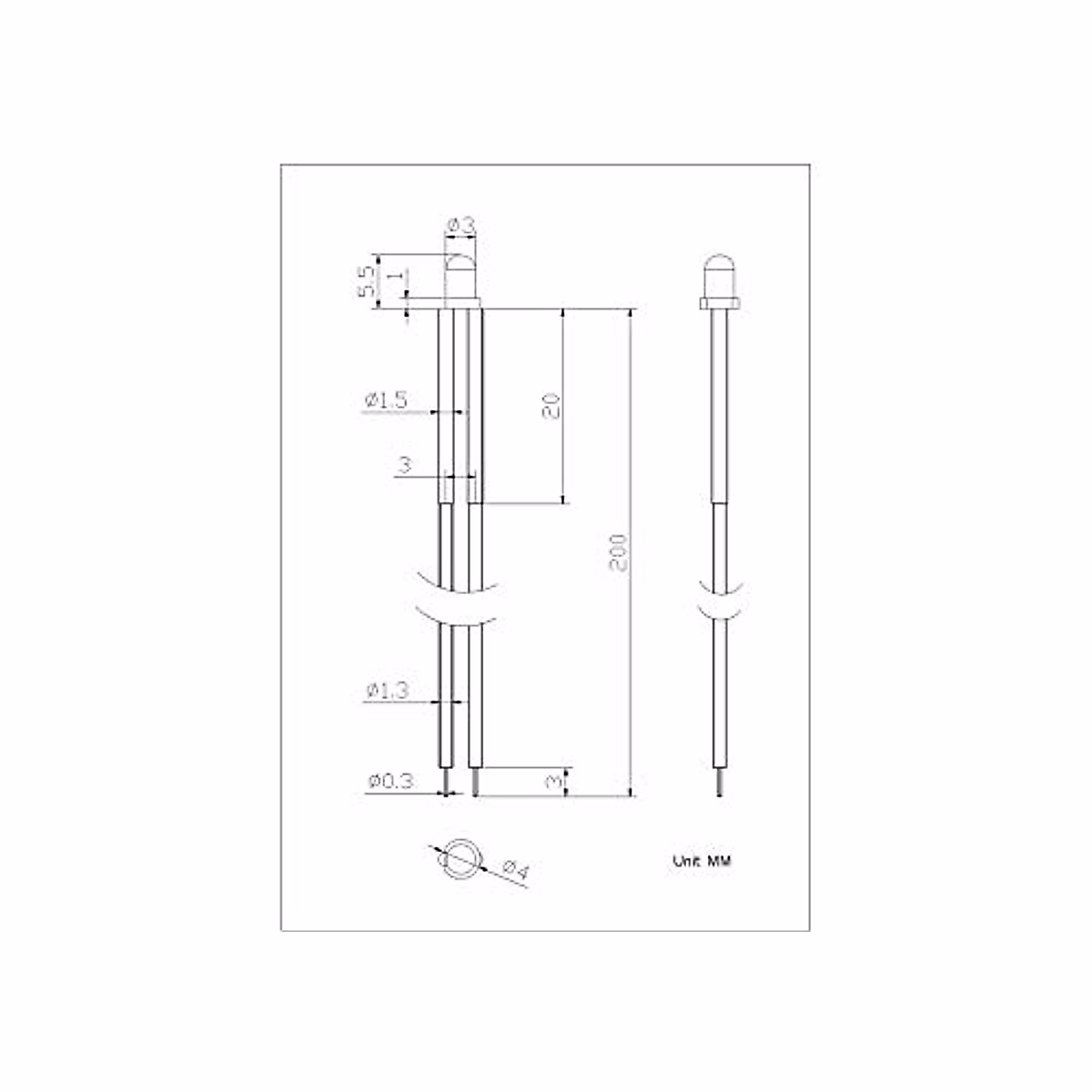 EDGELEC 30pcs 12 Volt 3mm White Blinking LED Lights Emitting Diodes (1.5Hz Single Color Flashing) Pre Wired 7.9 inch DC 12v LED Light Clear Lens Small LED Lamps