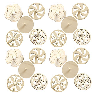 Toyvian 40 Pieces Wooden Wooden Spinning Tops Unfinished Wood Spinning Tops Kids Spinning Tops Toys Spinning Tops DIY