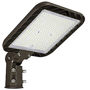 Demilare Led Parking Lot Light 200W, 30000 lm Street Lights, Slip Fitter Mount Parking Lot Lights, Dusk to Dawn Photocell Area Light, IP65 Waterproof Shoebox Light for Parking Lot, Gym, Road