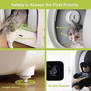 Furbulous Box Automatic Self-Cleaning and Packing Cat Litter Box APP Control Smart Monitor System Integrated Safety Protection 60L Large Capacity Litter Box for Multi Cats