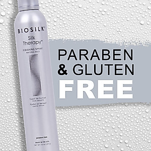 BioSilk Silk Therapy Finishing Spray Natural Hold, Natural-Hold Hairspray For Long-Lasting Styles, Sulfate, Paraben, & Cruelty-Free, 10 Oz
