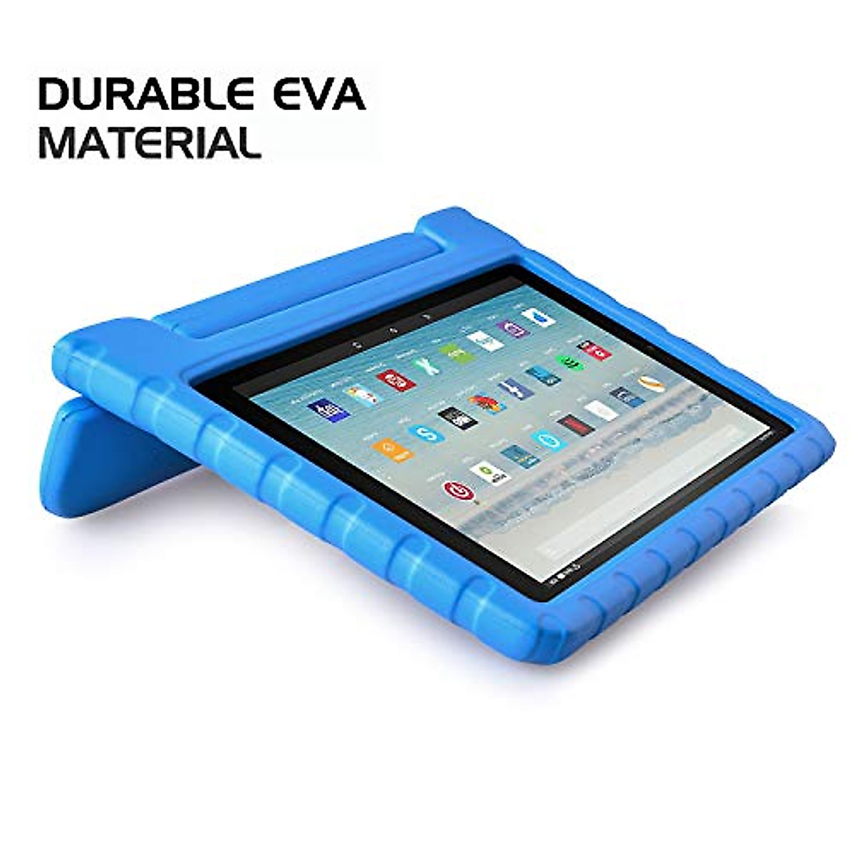 LTROP Fire HD 10 Case 2019 (Previous Model) Shock Proof Fire HD 10 Tablet Case for Kids (7th Generation and 9th Generation, 2017 and 2019) NOT for 2021 Released 11th Generation - Blue