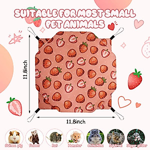 LYART Guinea Pig Rat Ferret Hammock and Warm Bed Small Pet Hideout Tunnel Cave Hanging Bunkbed Hammock Cage Toy for Hamster Sugar Glider Squirrel (1.Hammock)