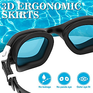 WIN.MAX Polarized Swimming Goggles Swim Pool Goggles Anti Fog Anti UV No Leakage Clear Vision for Men Women Adults Teenagers