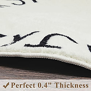 Topotdor Round Kids Play Rug Alphabet Nursery Area Rug Extra Large Soft Crawling Play Mat for Children Toddlers Bedroom (40 inch, Beige)