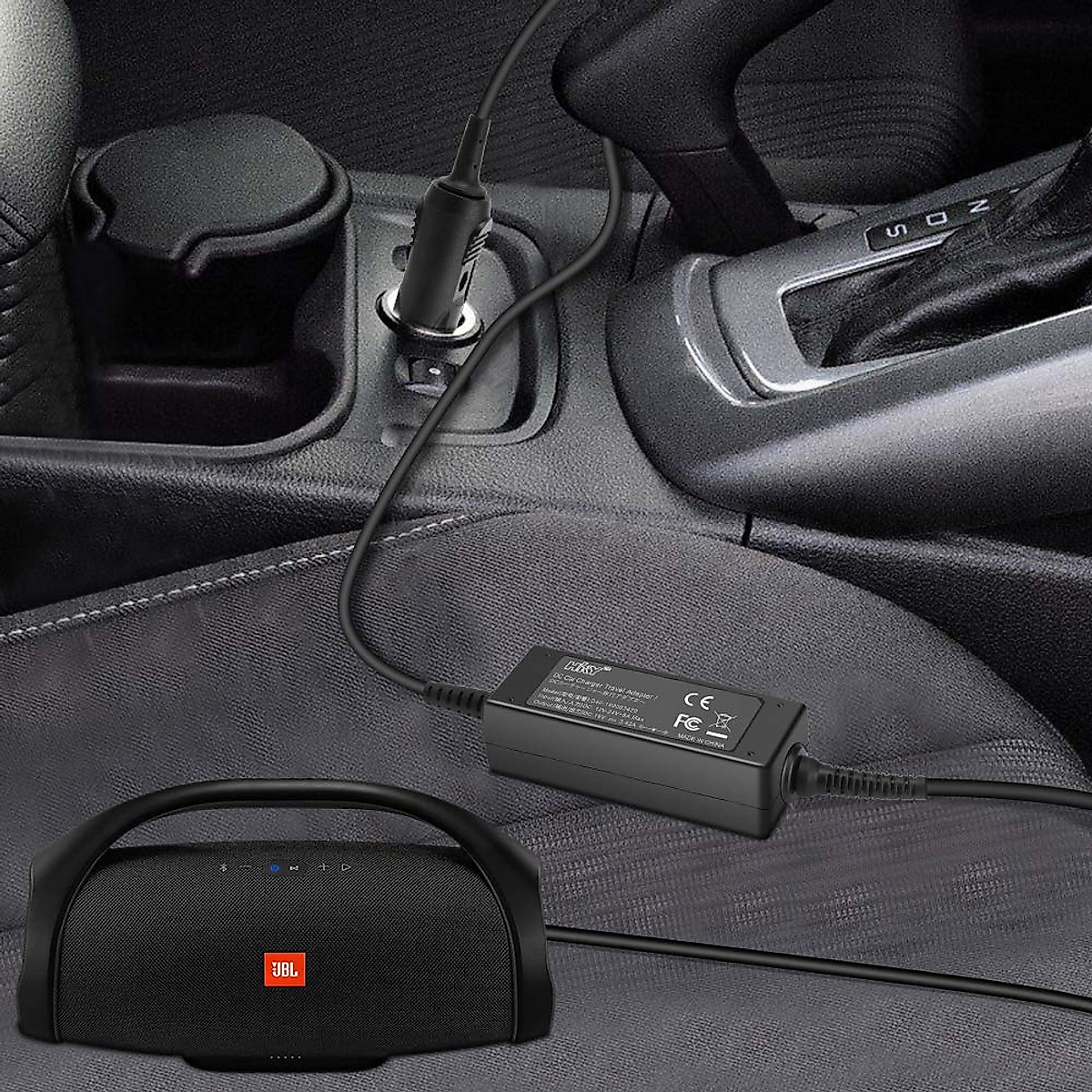 HKY DC Adapter for JBL Boombox Portable Bluetooth Waterproof Speaker & JBL Xtreme Series Speaker Replacement Power Supply Cord Input DC 12V-24V Output 19V 65W JBL Boombox Car Adaptor